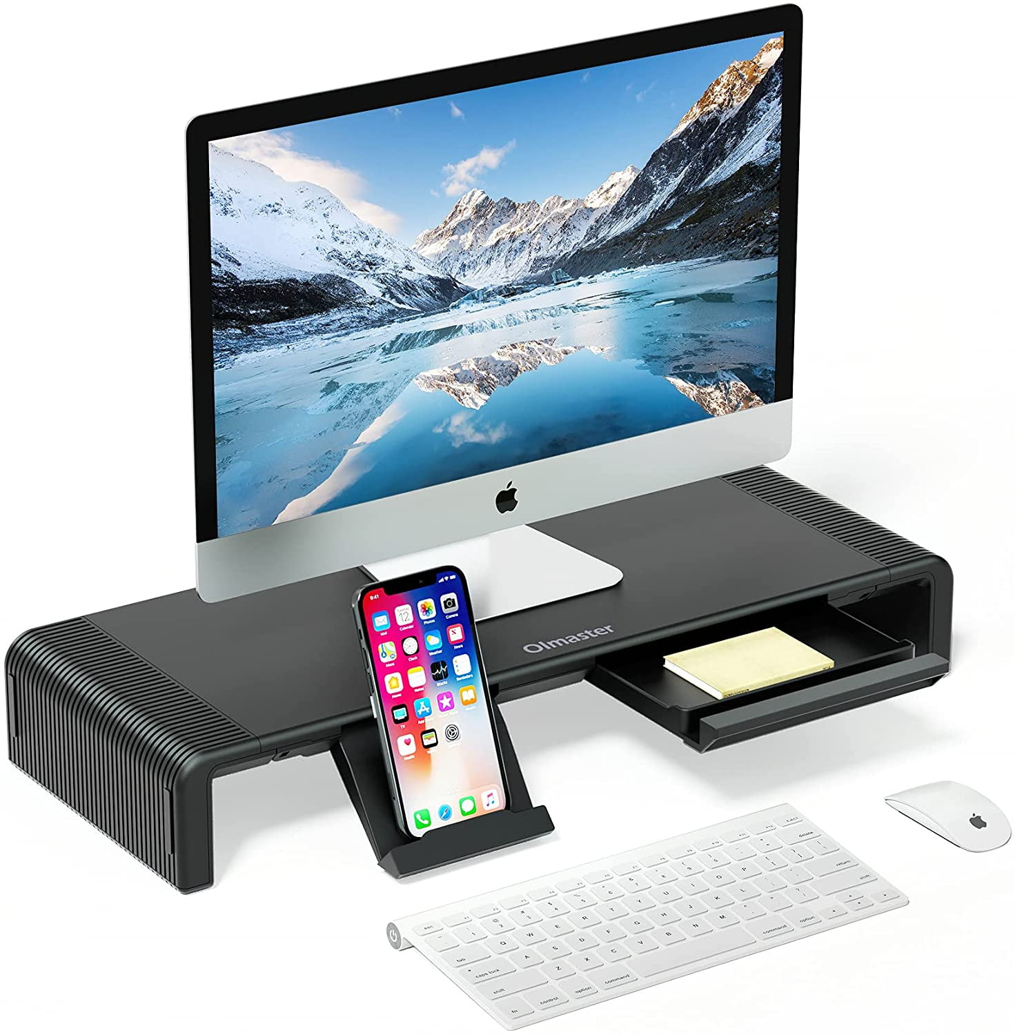 Monitor Stand Riser, Foldable Computer Monitor Riser, Adjustable Height ...