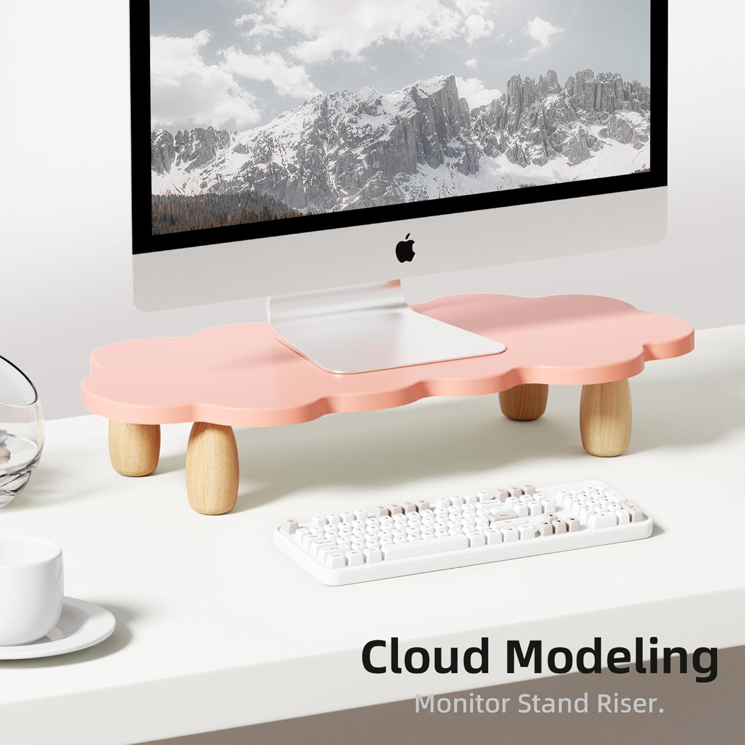 Monitor Stand Riser,Sheep-Shaped Sturdy Wood Computer Monitor Riser ...