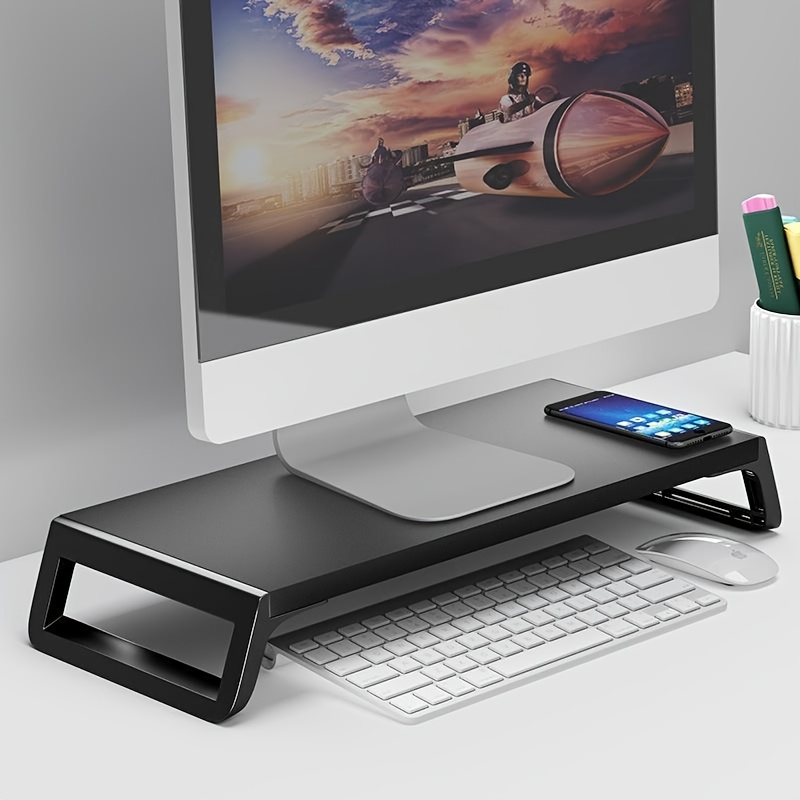 Monitor Stand Riser, Wood Monitor Stand For Desk, TV/Screen/PC/Printer ...