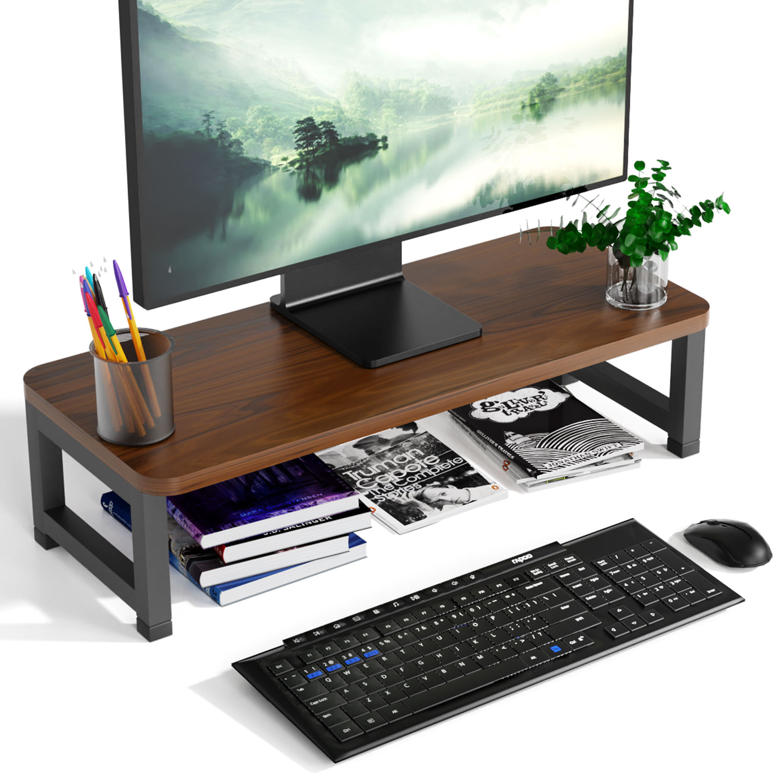 Ergotron 33-322-200 DS100 Dual-Monitor Desk Stand - Up to 62lb - Up to ...