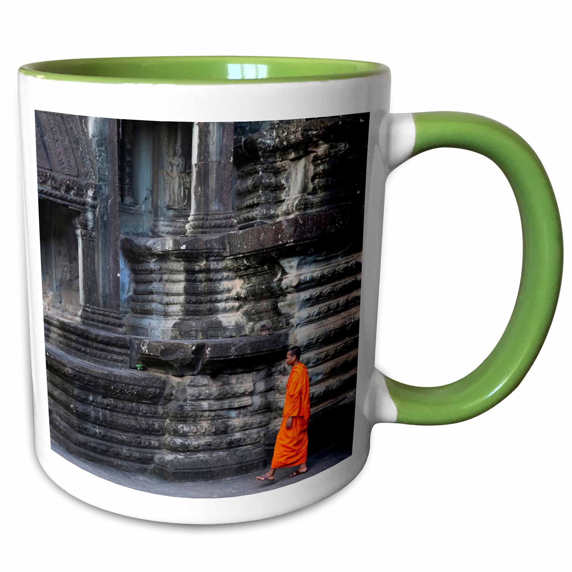 3drose, Monk at Angkor Thom, Cambodia - As40 Ksu0052 - Keren Su, 15oz ...
