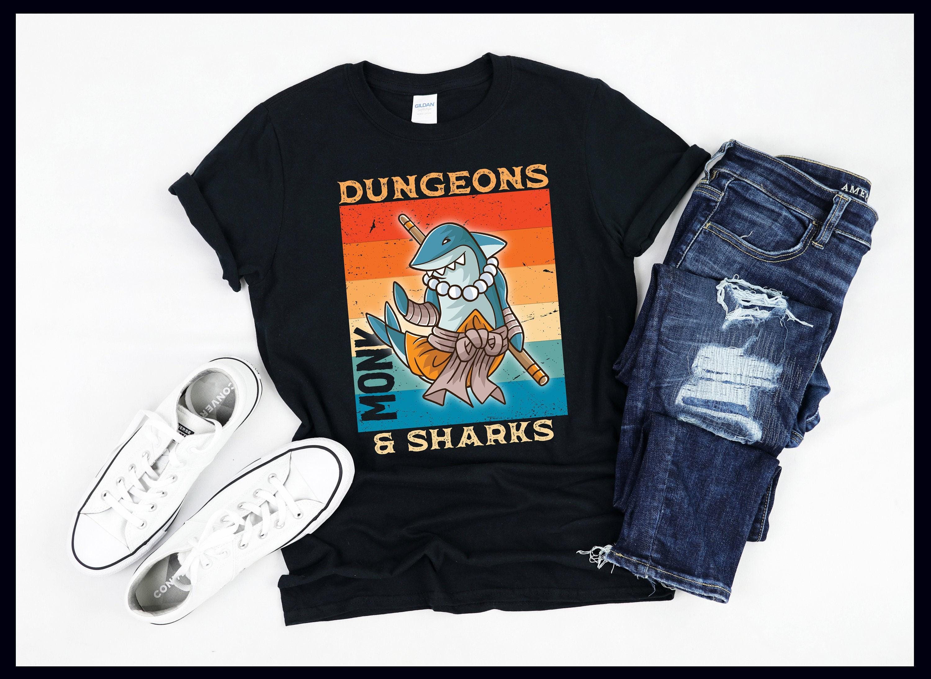 Monk Dungeons and Sharks | Nerdy Shark | Nerd | RPG D20 Dice | Role ...
