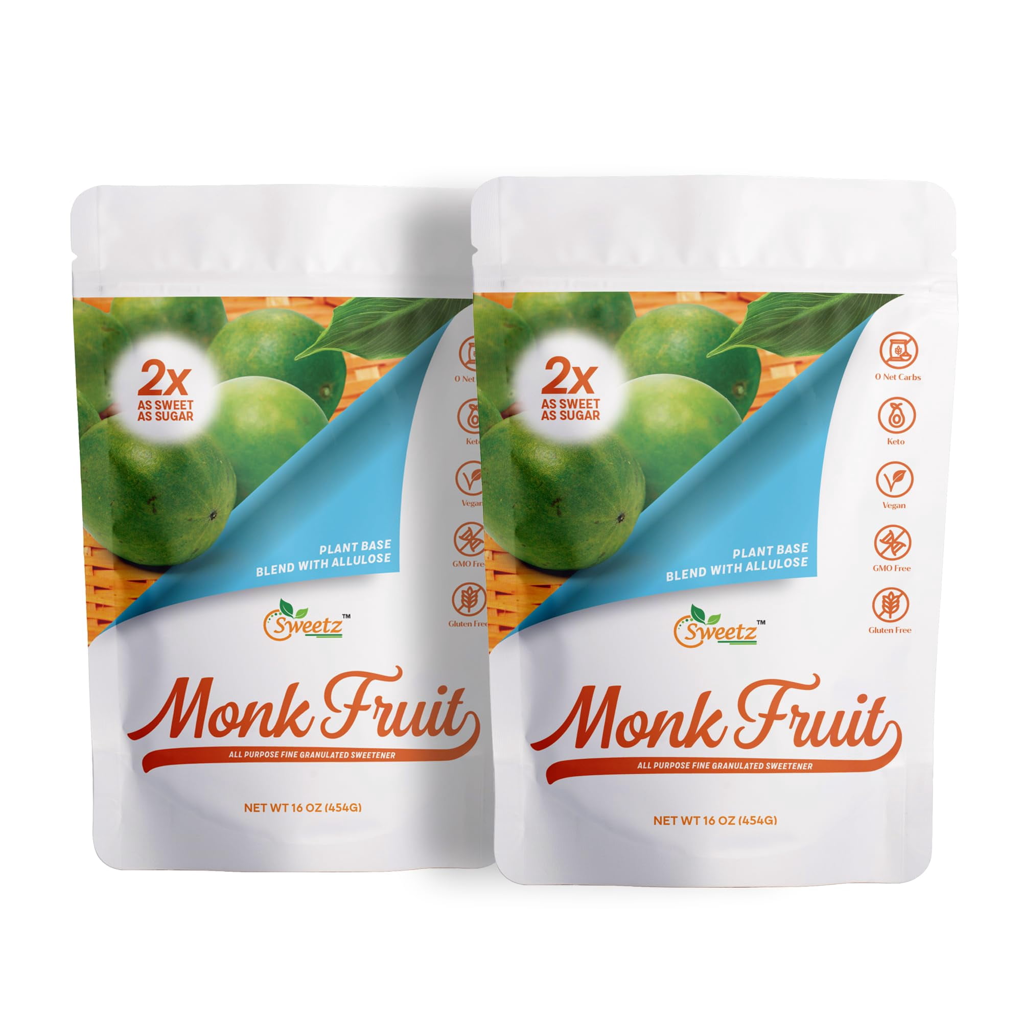 Monk Fruit – Allulose All Purpose Sweetener Multi-Pack-2: 2X Sugar ...