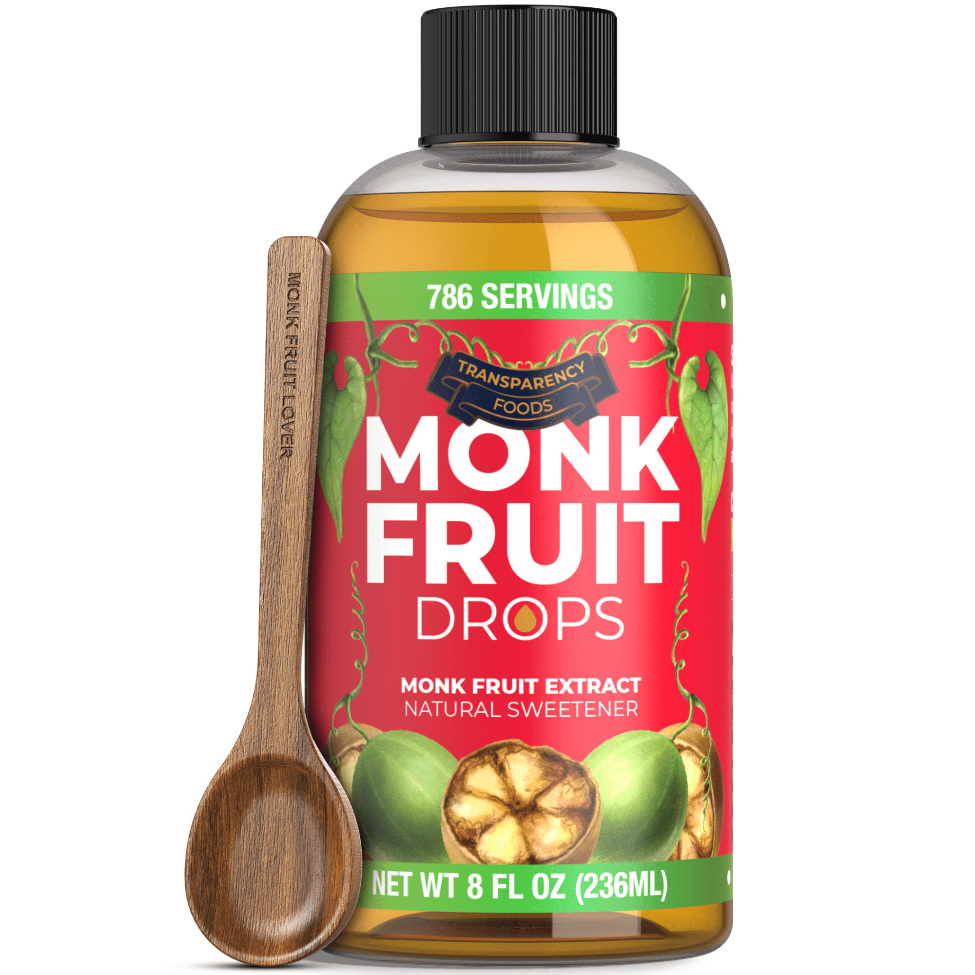 Monk Fruit Extract (6 Drops = 1 Tsp of Sugar) Zero Calories, Non-GMO ...