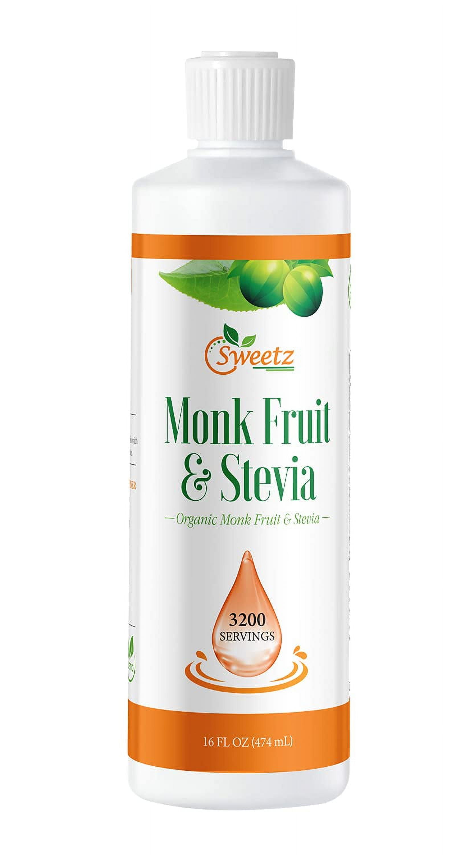 Monk Fruit & Stevia BDF32 Liquid Sweetener Drops - Natural Sugar ...