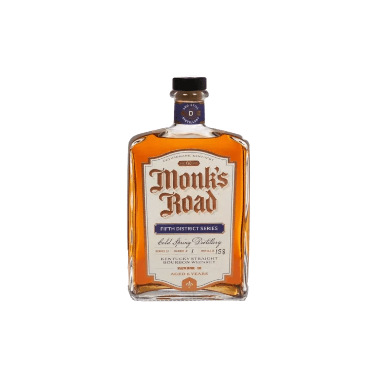 Monk's Road Cold Spring 6-Year Bourbon Whiskey, 750 ml 50% ABV ...