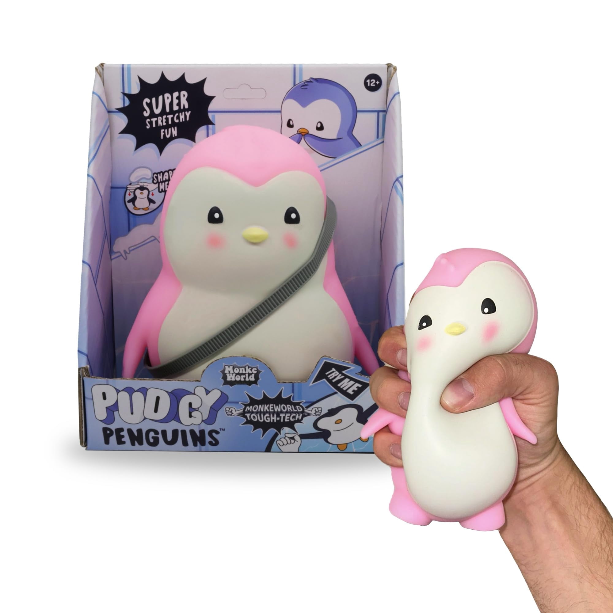 MonkeWorld Pudgy Penguin Peaches in Pink Squishies Fidget Toy Penguin ...