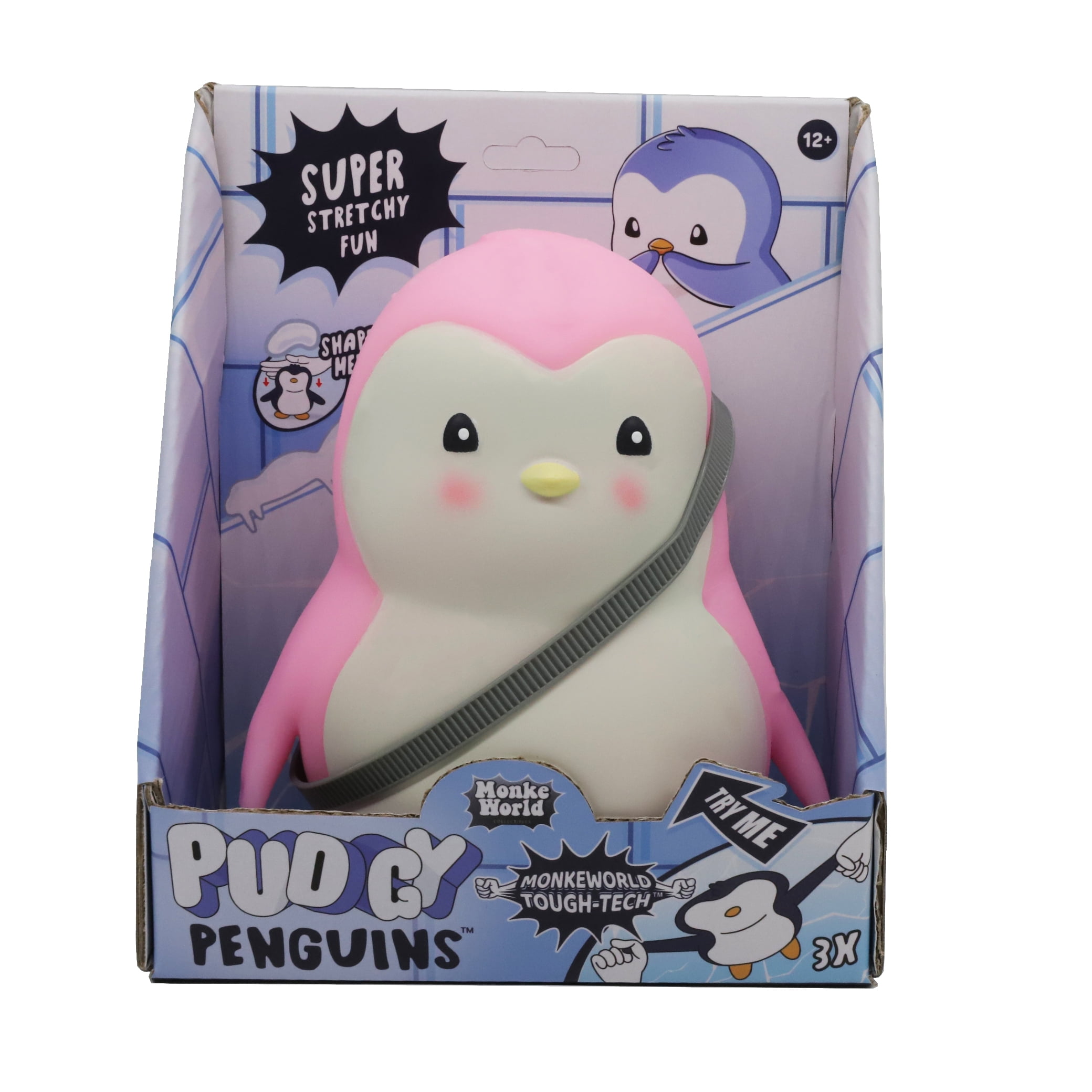 MonkeWorld Pudgy Penguin Peaches in Pink Squishies Fidget Toy Penguin ...