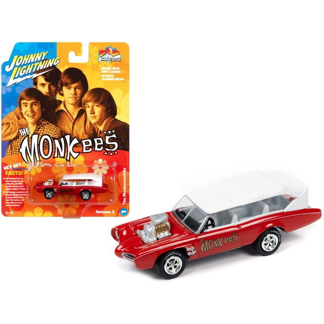 Johnny Lightning Toy Collectable: Monkeemobile Red and White "The ...