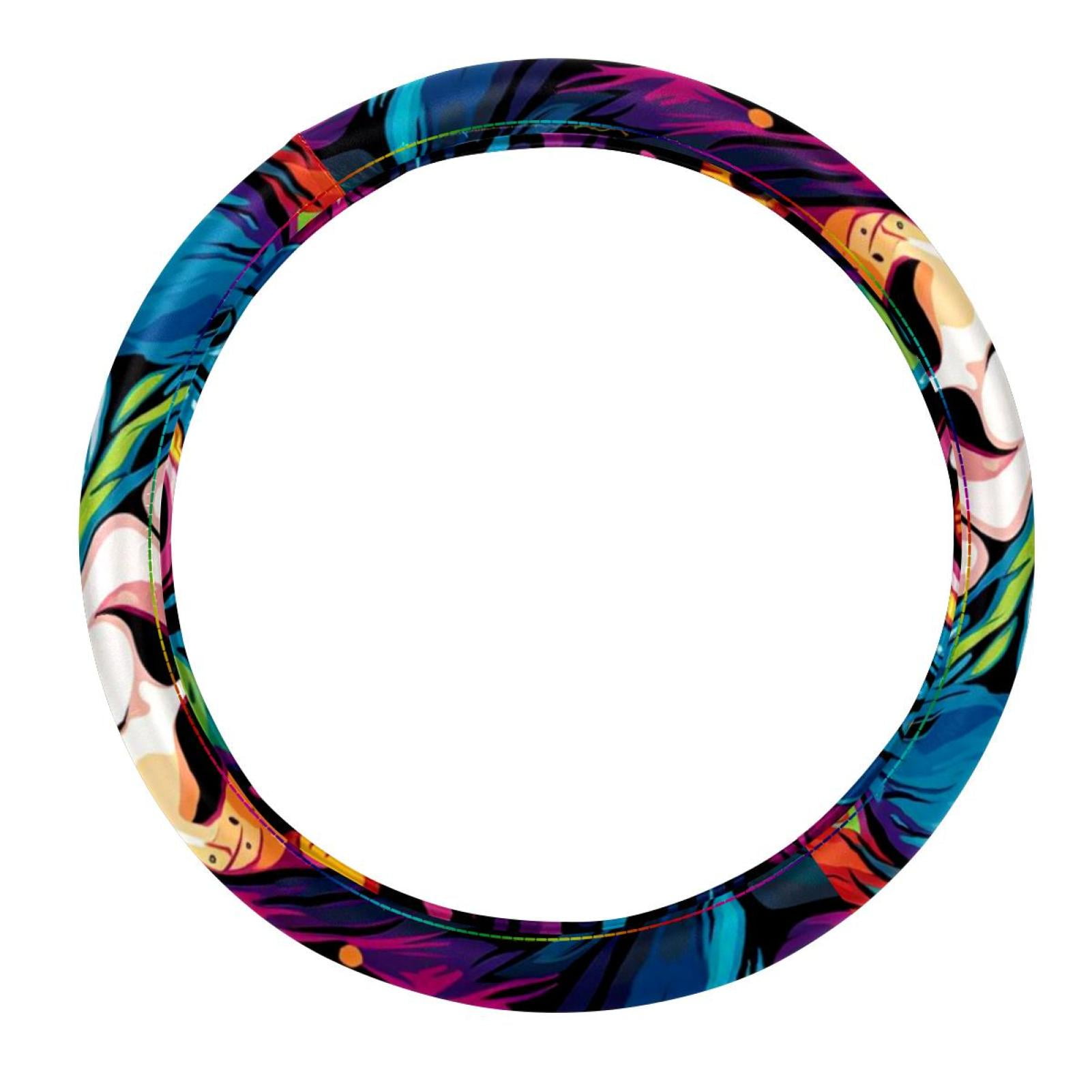 Monkey 14.5 Inch Printing PVC Leather Steering Wheel Covers Car Wheel ...