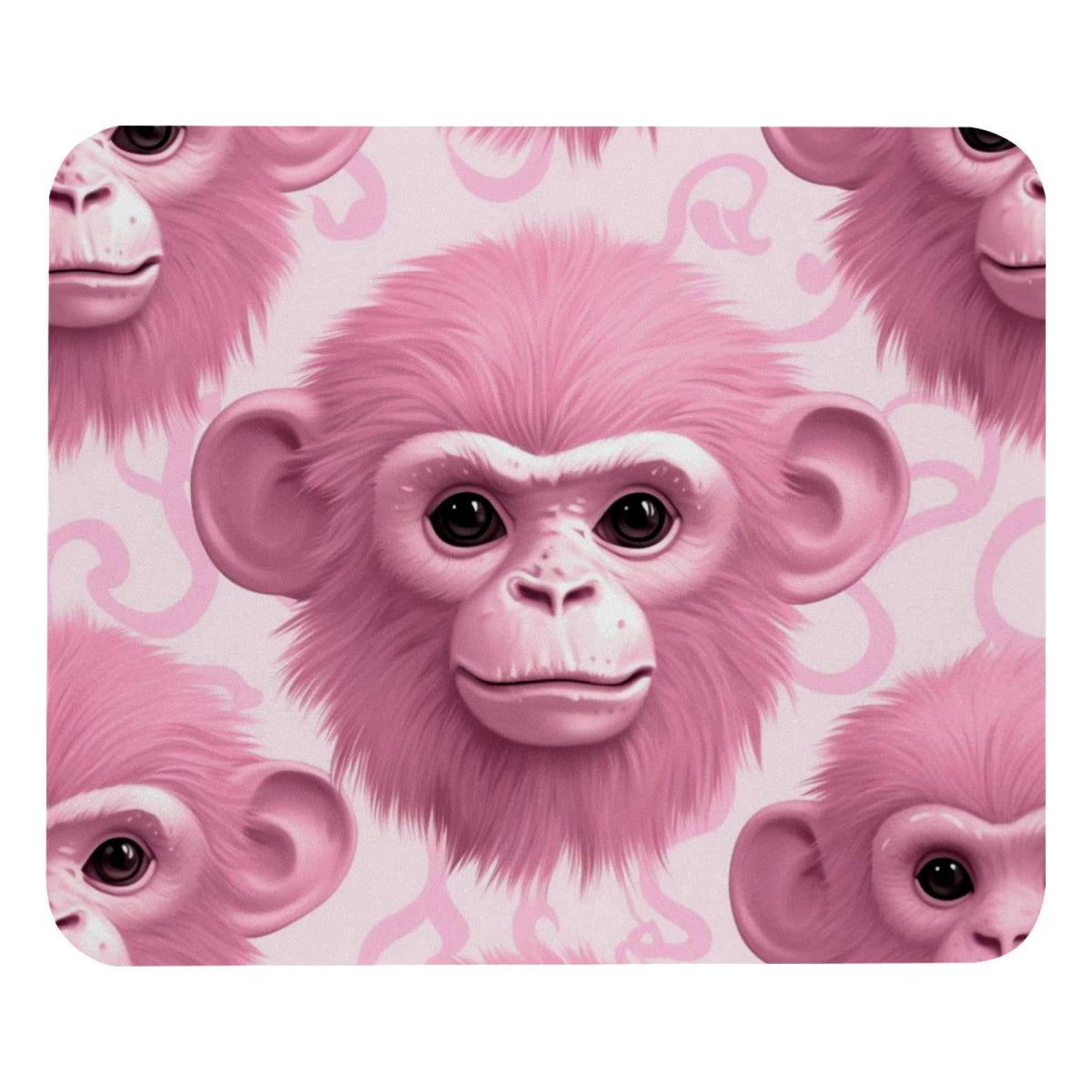 Monkey 8.3x9.8 Inch Square Non-Slip Rubber Bottom Mouse Pad, Desk Pad ...
