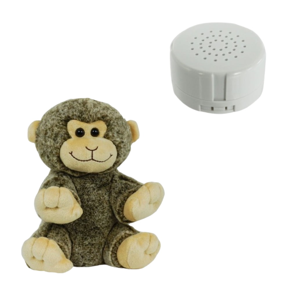 Monkey 8 Inch Plush Toy with Recorder - Soft & Interactive Stuffed ...
