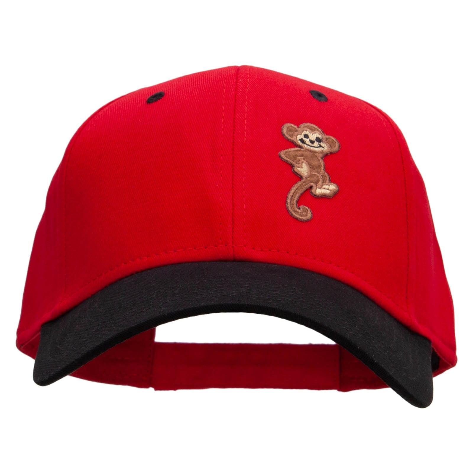 Monkey Animal Patched Two Tone Cotton Twill Low Profile Strap Cap ...