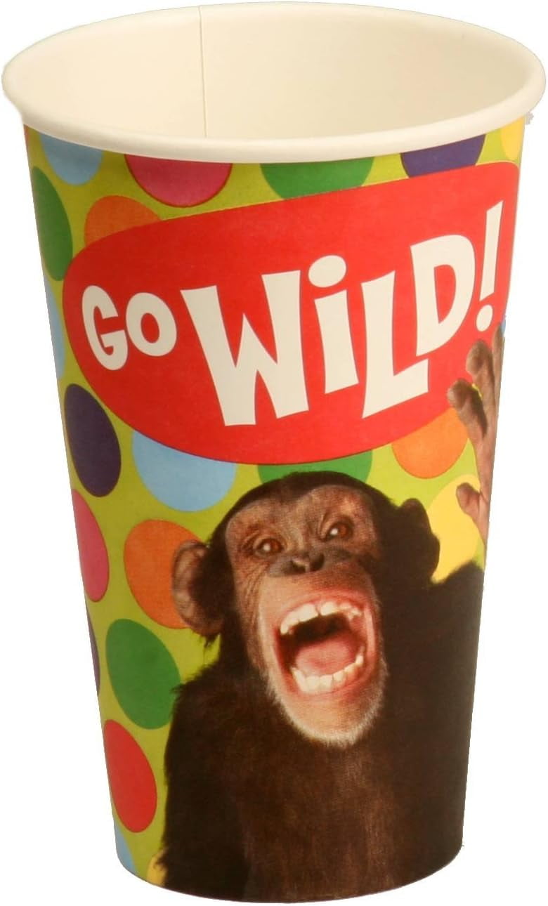 Monkey Around Jungle Animal Polka Dot Adult Birthday Party 16 oz. Paper ...