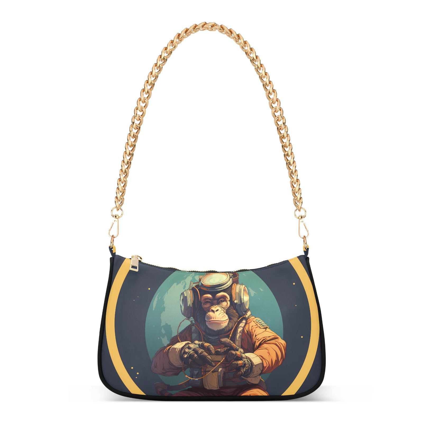 Monkey Astronaut EarthWomen Small Shoulder Bag Crossbody Tote Hobo Bags ...