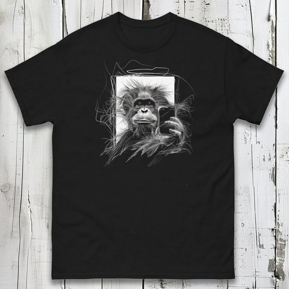 Monkey Bad Choices Make Good Stories Monkey Selfie Graphic T-Shirt ...