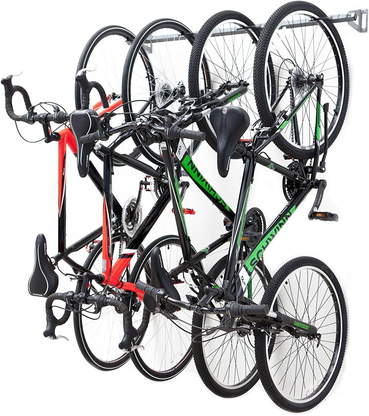 Monkey Bars Bike Storage Rack 2.0 - Store Up to 6 Bikes - 300lb Weight Capacity Garage Bike Rack ...