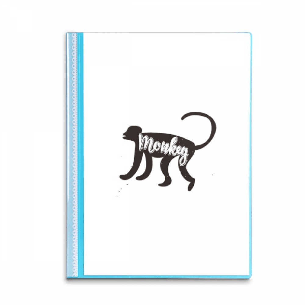Monkey Black And White Animal Book Sheet Protectors Portfolio Binder ...
