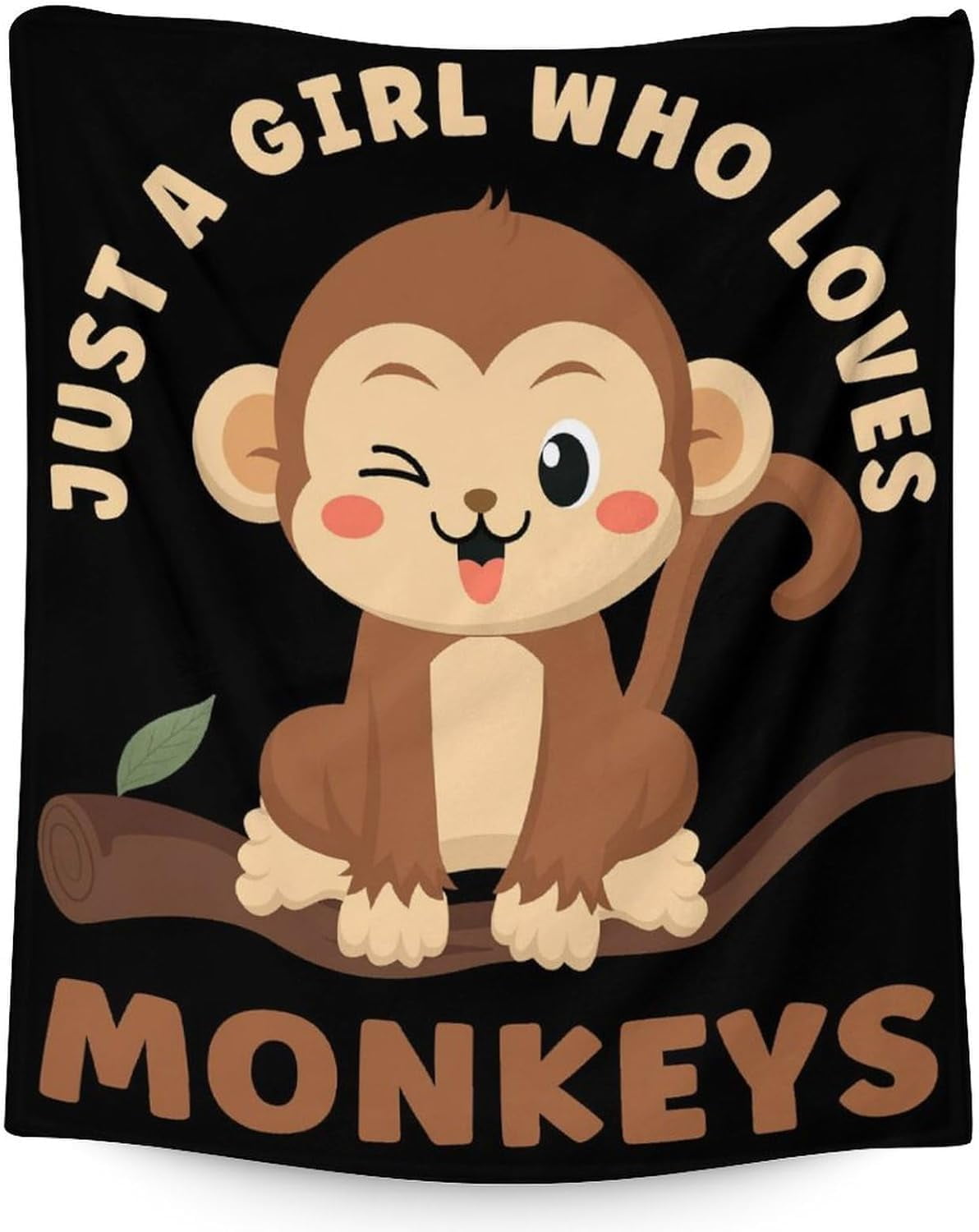 Monkey Blanket for Monkey Lovers - 40x50 Inches Crib Size - Soft Cozy ...