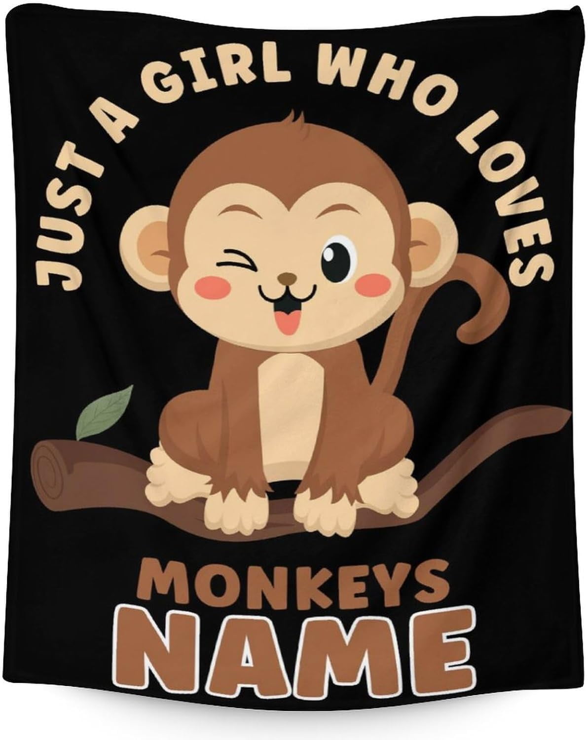 Monkey Blanket for Monkey Lovers - 40x50 Inches Crib Size - Soft Cozy ...