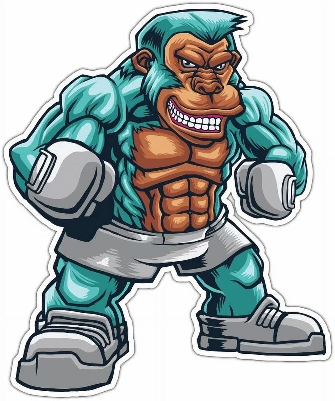 Monkey Boxing Fighter Gorilla Car Window Stickerphone Decal Water ...