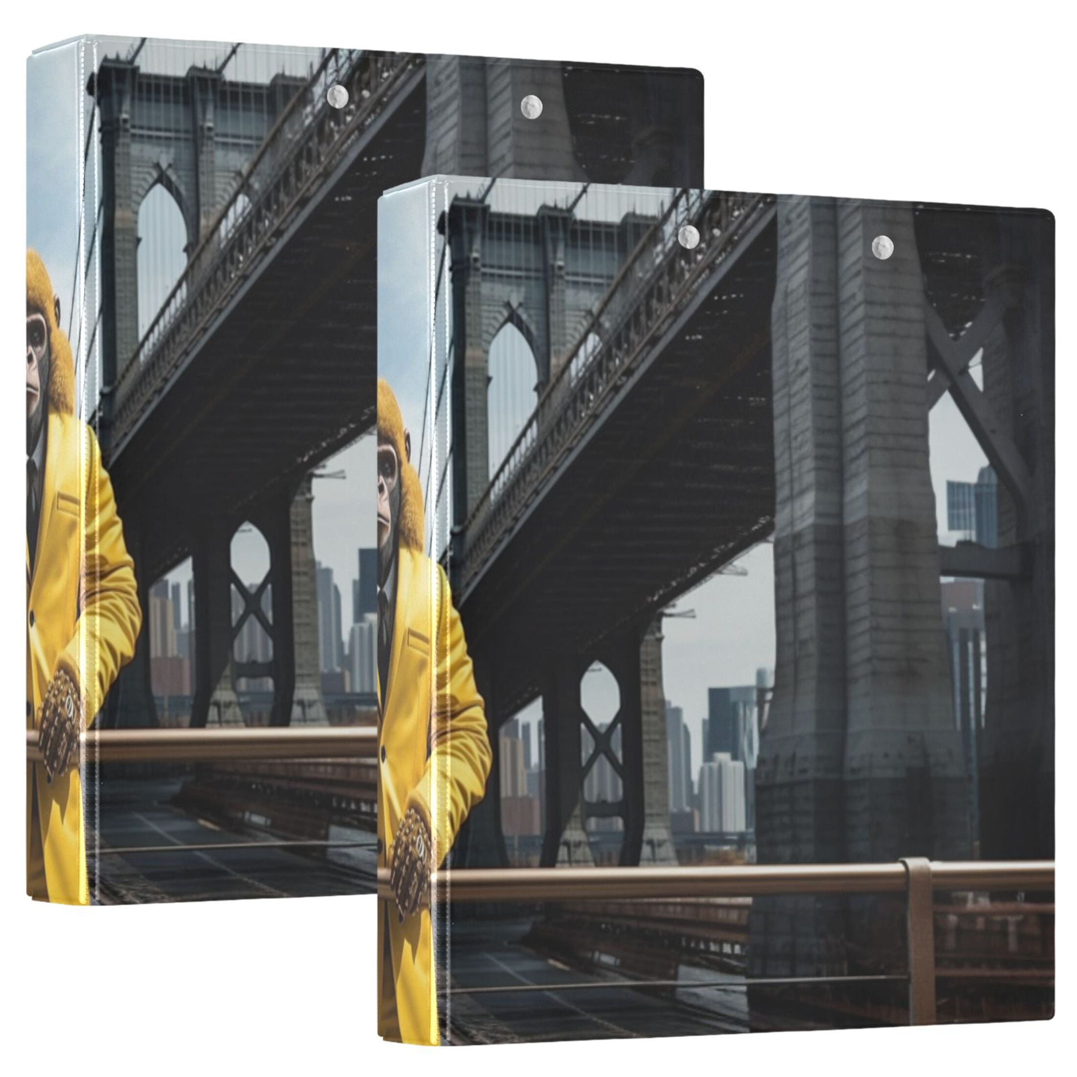 Monkey Bridge Houses 3 Ring Binders 1.5 inch Hardcover File Folders ...