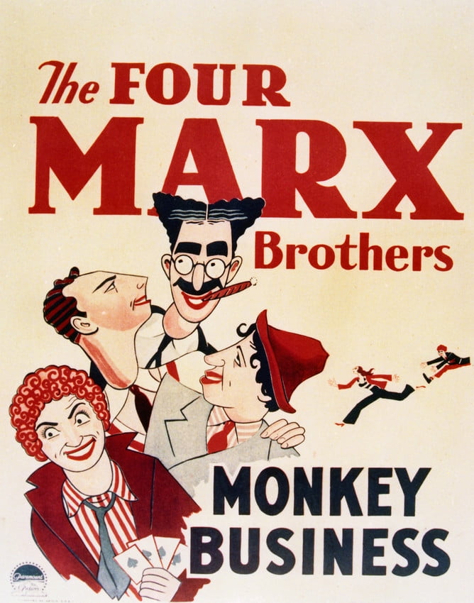 Monkey Business Featuring the Marx Brothers 24x36 Movie Poster ...