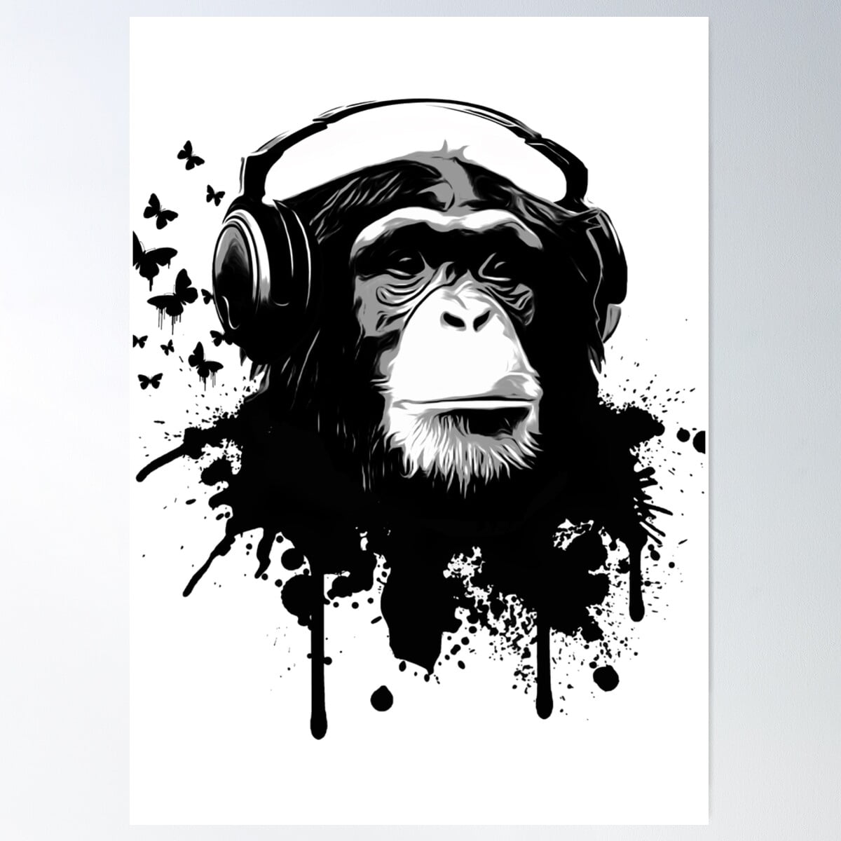 Monkey Business Poster Wall Art, Modern Wall Decor For Living Room ...