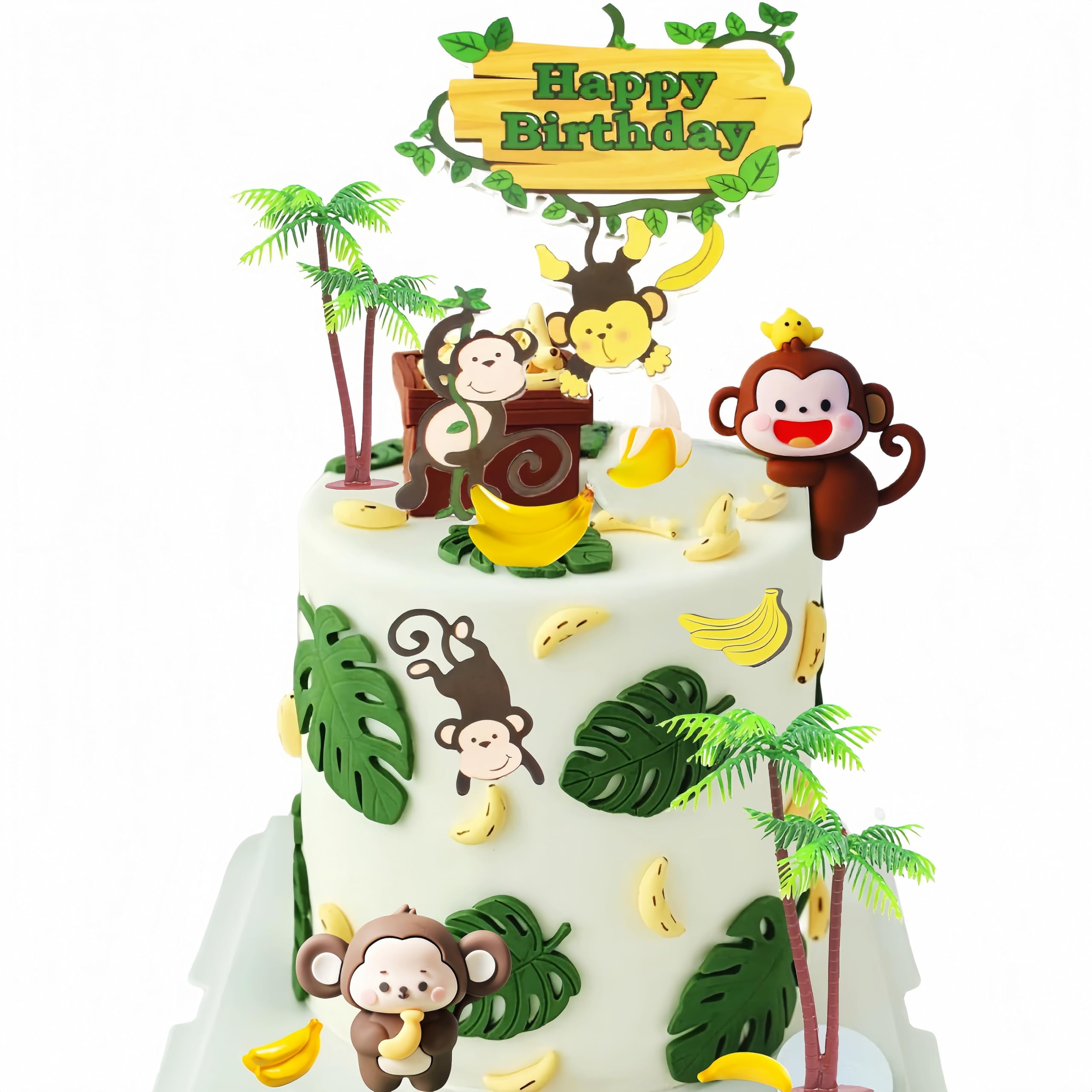 Monkey Cake Topper Monkey Birthday Decorations RST1 Jungle Cake ...