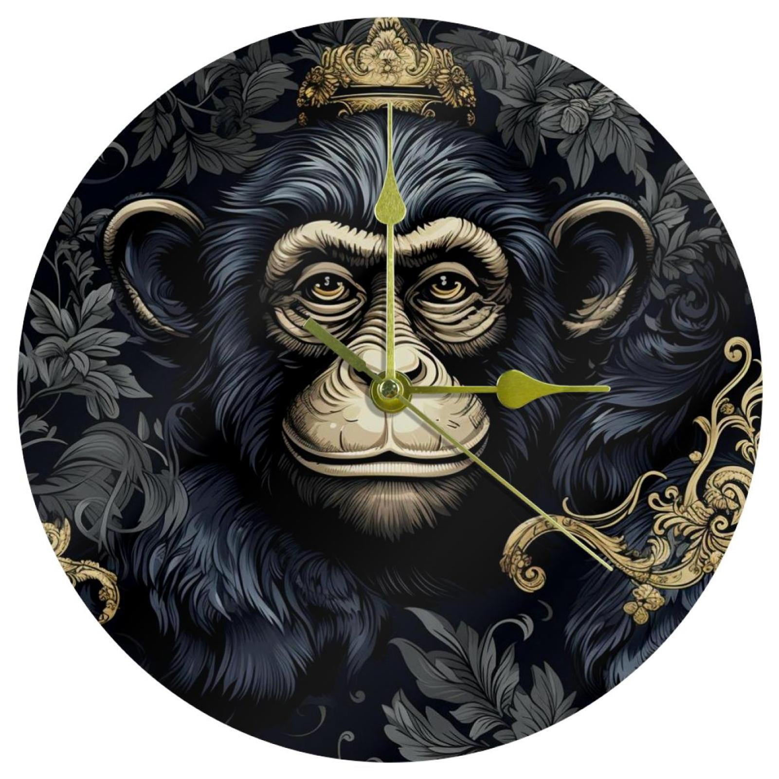 Monkey Circular Acrylic Wall Clock - Sleek and Stylish Timepiece for ...