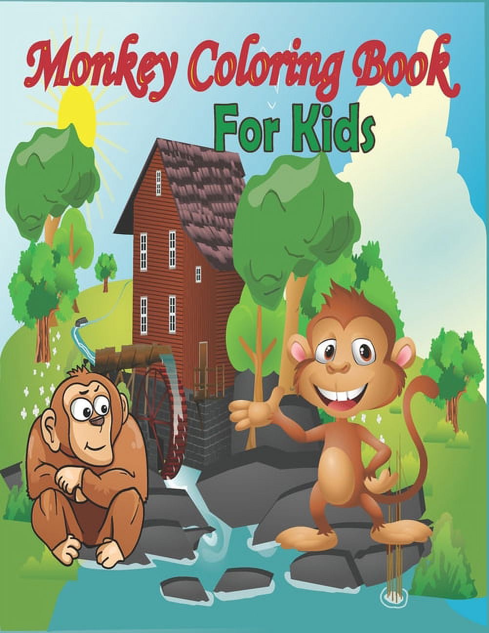 Monkey Coloring Book for Kids: 50 Awesome and Funny Images of Cute ...