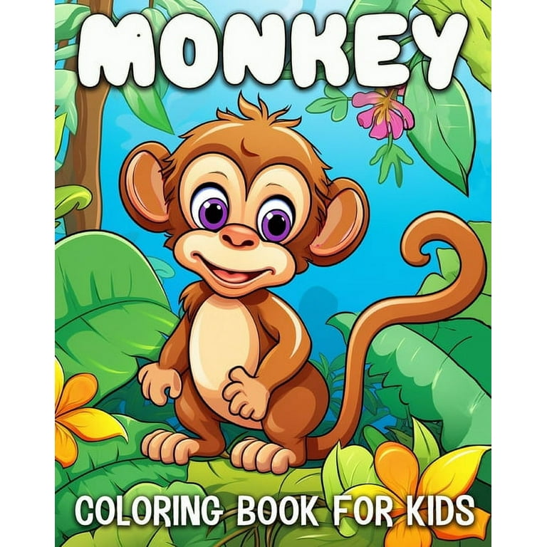 monkey coloring pages for preschoolers