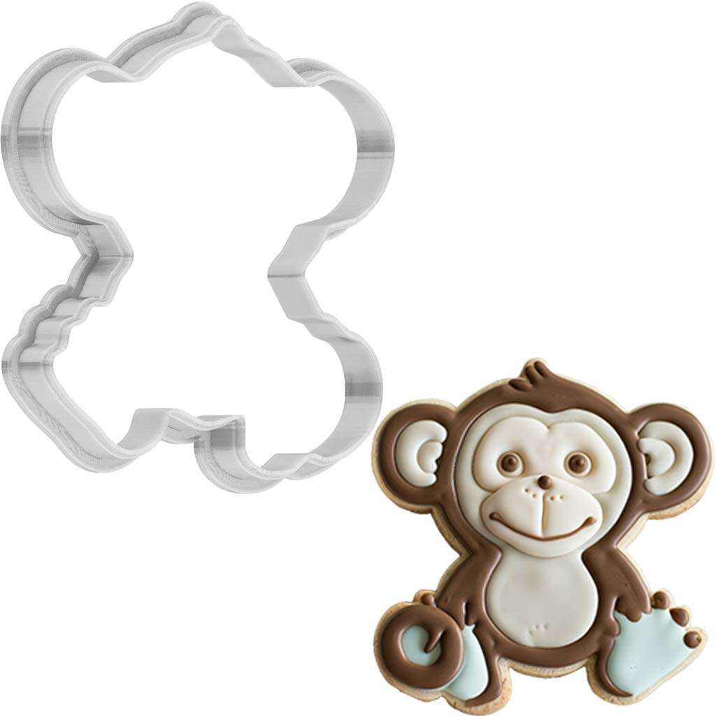 Monkey Cookie Cutter 4 Inch Made in USA by WONDERTORY - Walmart.com