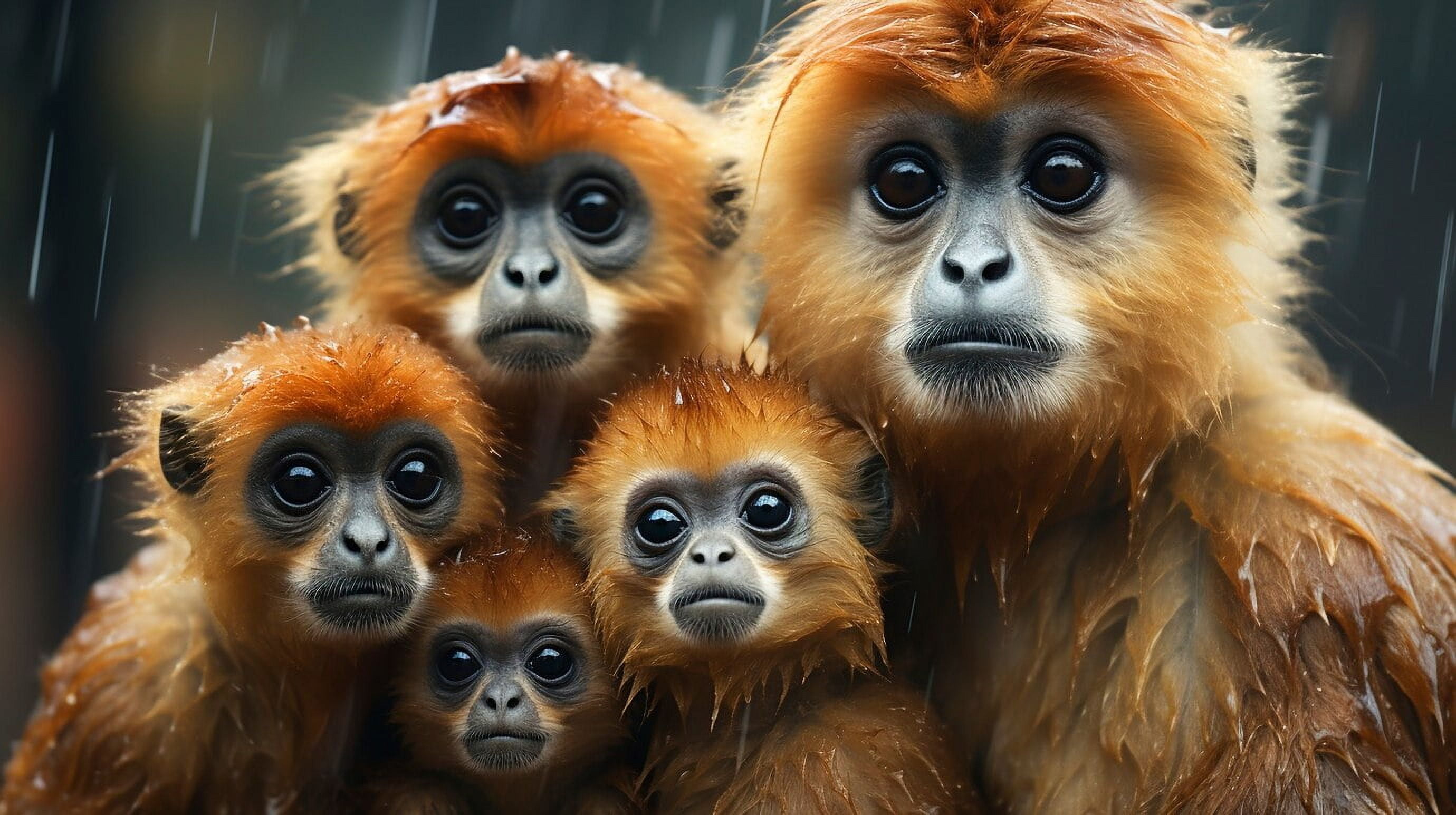 Monkey Cute Babies Animals 300 Piece Wooden Jigsaw Puzzle for Adults ...