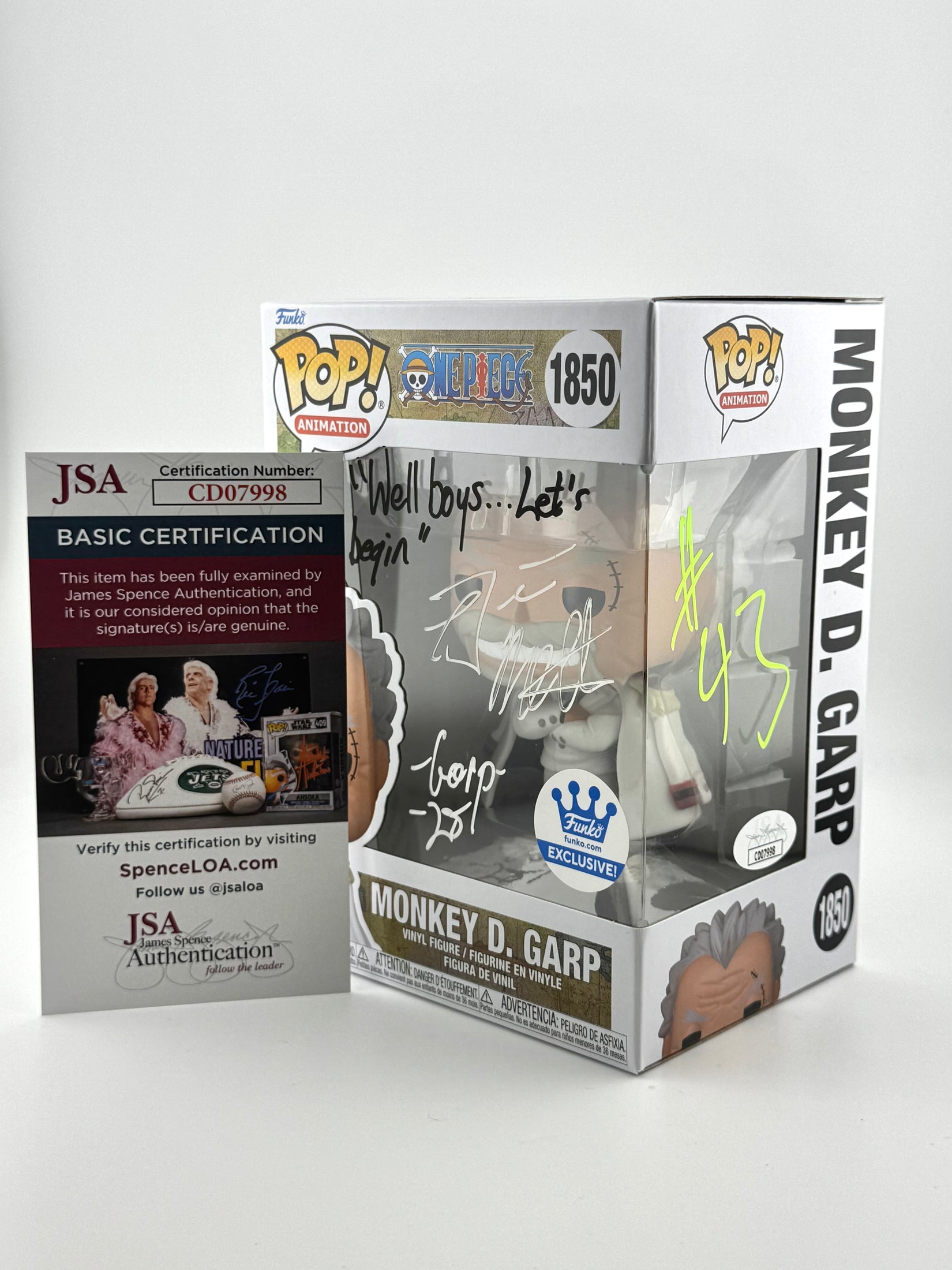 Monkey D. Garp Signed And Quoted By Brian Mathis 43/100 of first 100 ...