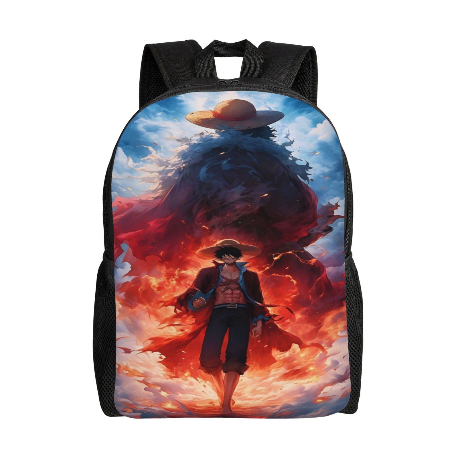 Monkey D Luffy Anime Backpack Straw Hat Pirates Travel Bags 3D Printed ...