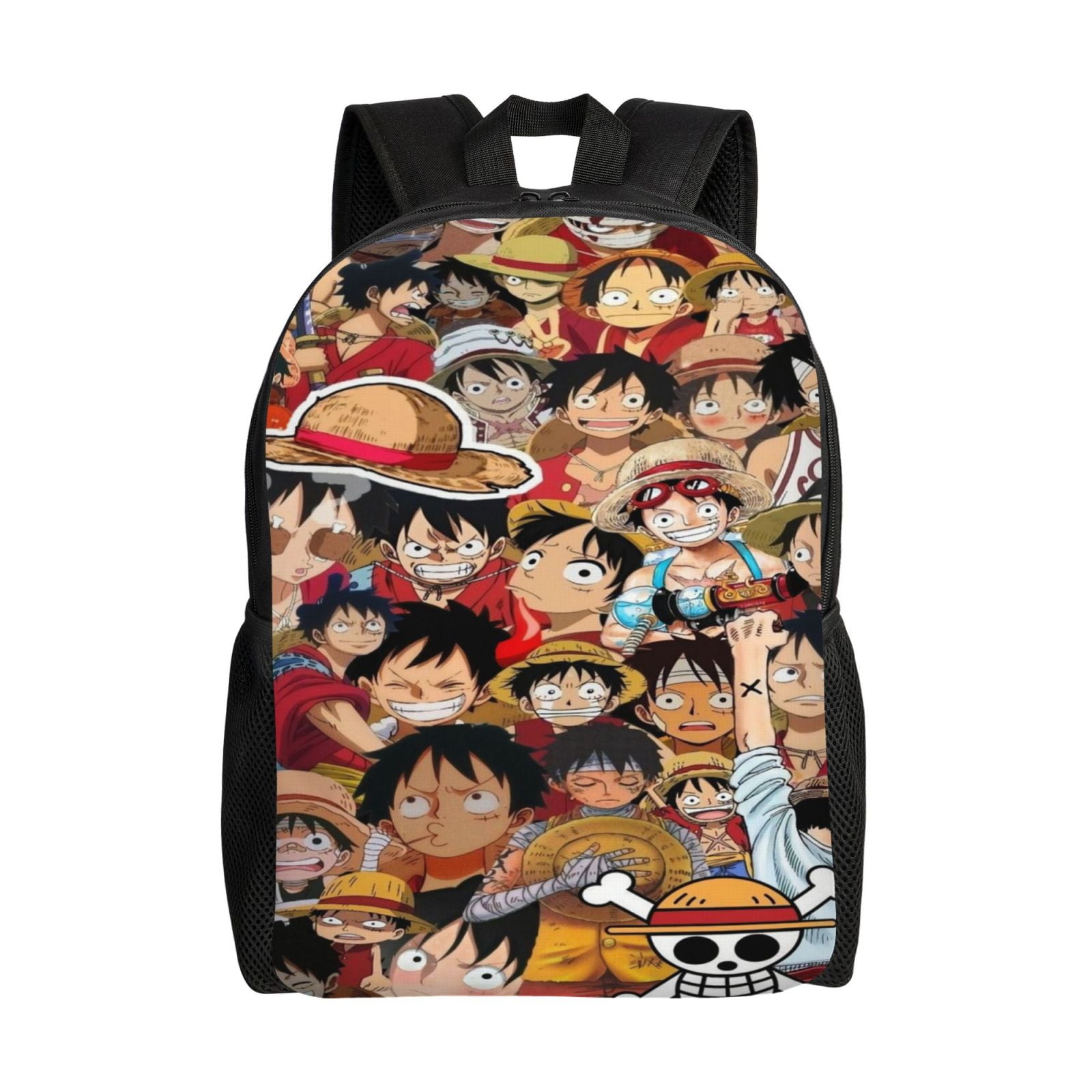 Monkey D Luffy Anime Backpack Straw Hat Pirates Travel Bags 3D Printed ...