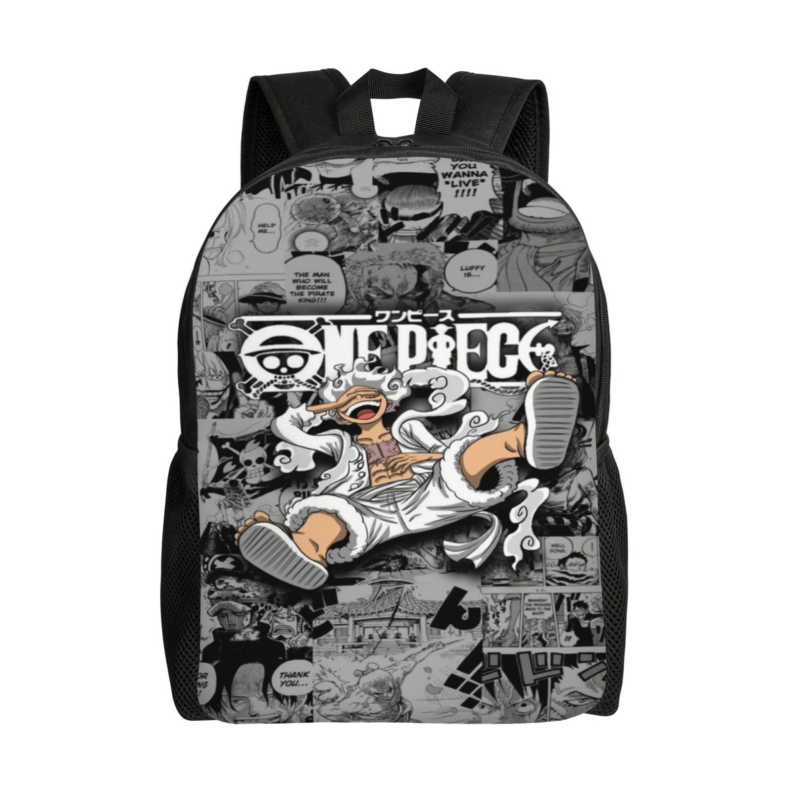 Monkey D Luffy Anime Backpack Straw Hat Pirates Travel Bags 3D Printed ...