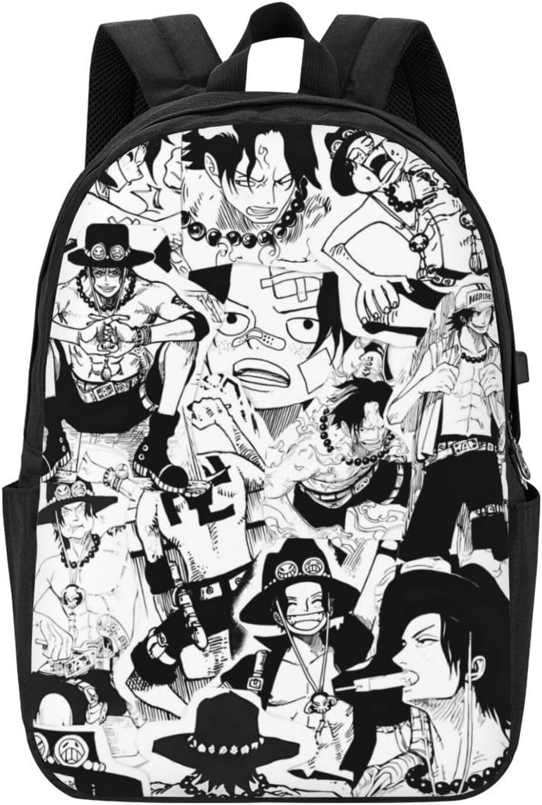 Monkey D Luffy Anime Style-6 Classic Backpack Schoolbag Bookbag Travel ...