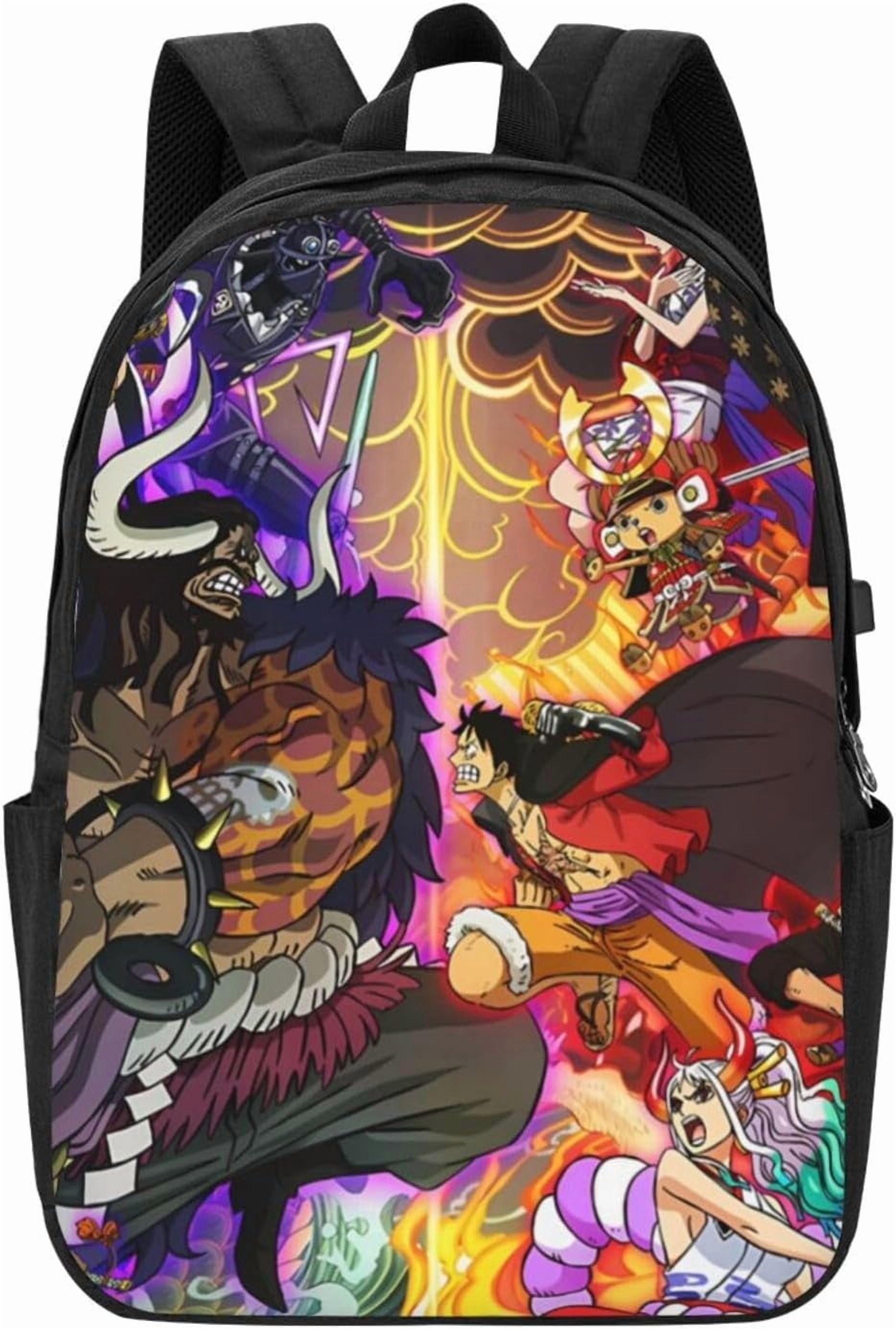Monkey D Luffy Anime Style-8 Classic Backpack Schoolbag Bookbag Travel ...
