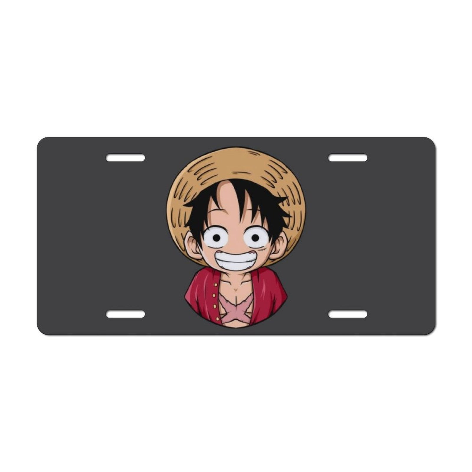 Monkey D Luffy Car License Plate Cute Anime License Plate Covers Holder ...