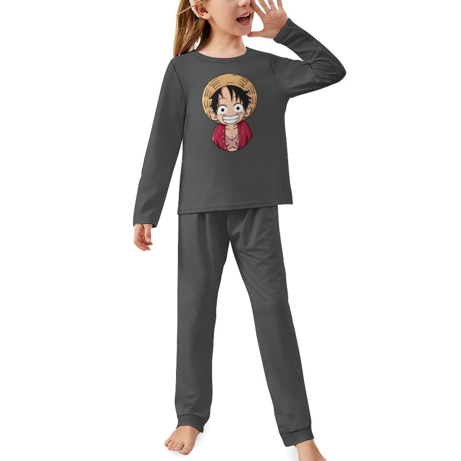 Monkey D Luffy Child Pajamas Set for Boys Girls 6 Sizes, Long Sleeve ...