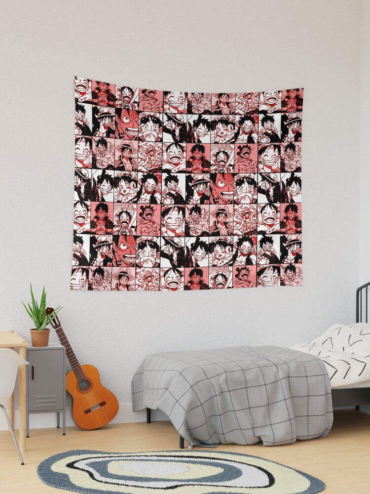 Monkey D. Luffy - One Piece Manga Panel collage Tapestry Tapestries ...