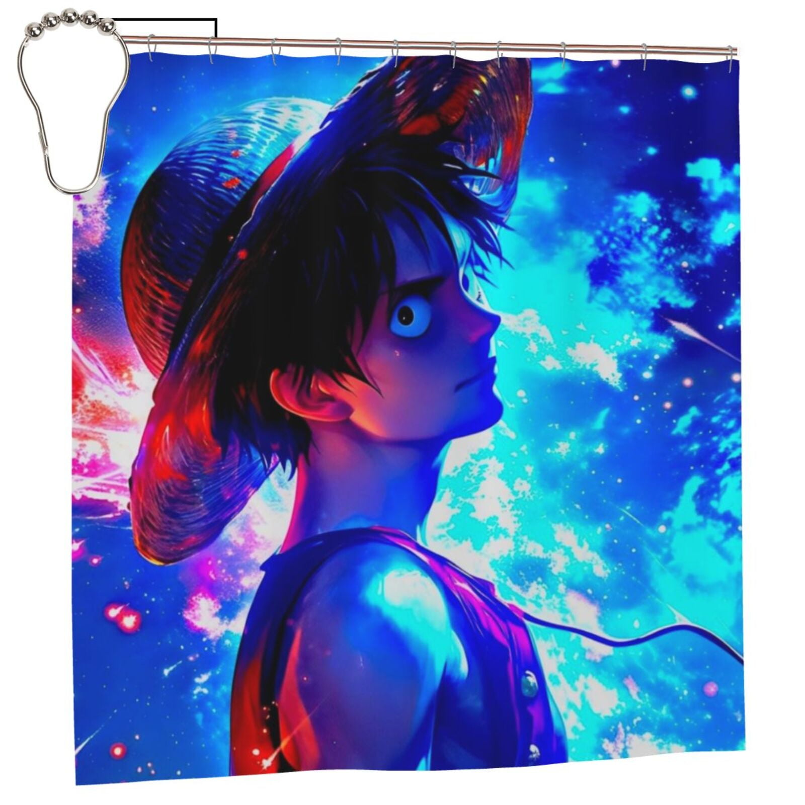 Monkey D. Luffy Shower Curtain, Waterproof Bath Curtain, Premium Peva ...