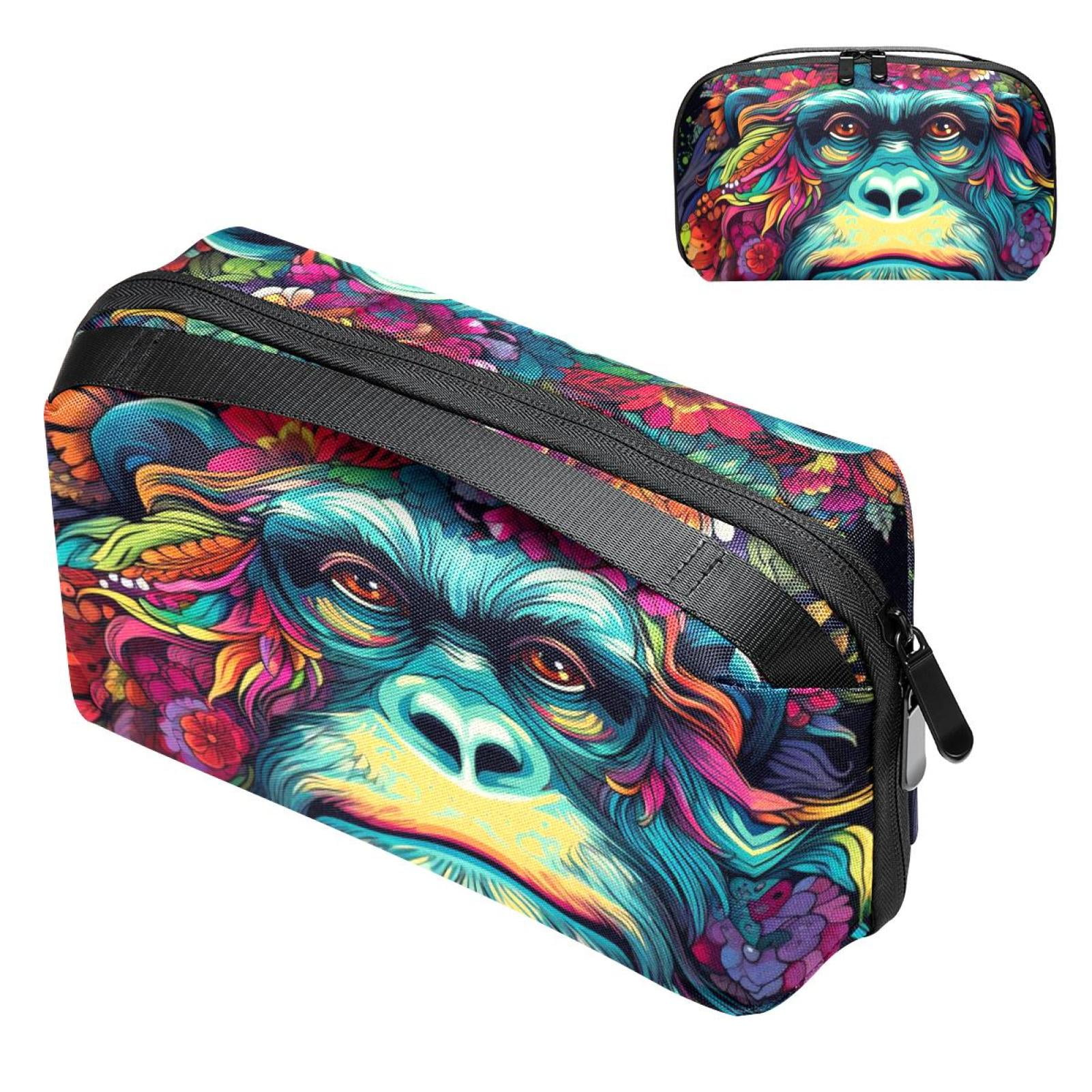 Monkey Electronic Organizer Travel Case, Waterproof Oxford Cloth ...