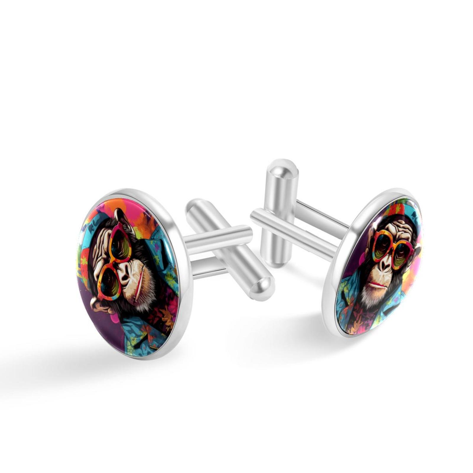Monkey Elegant Men's Cufflinks for Formal Attire, Crafted in Stainless ...