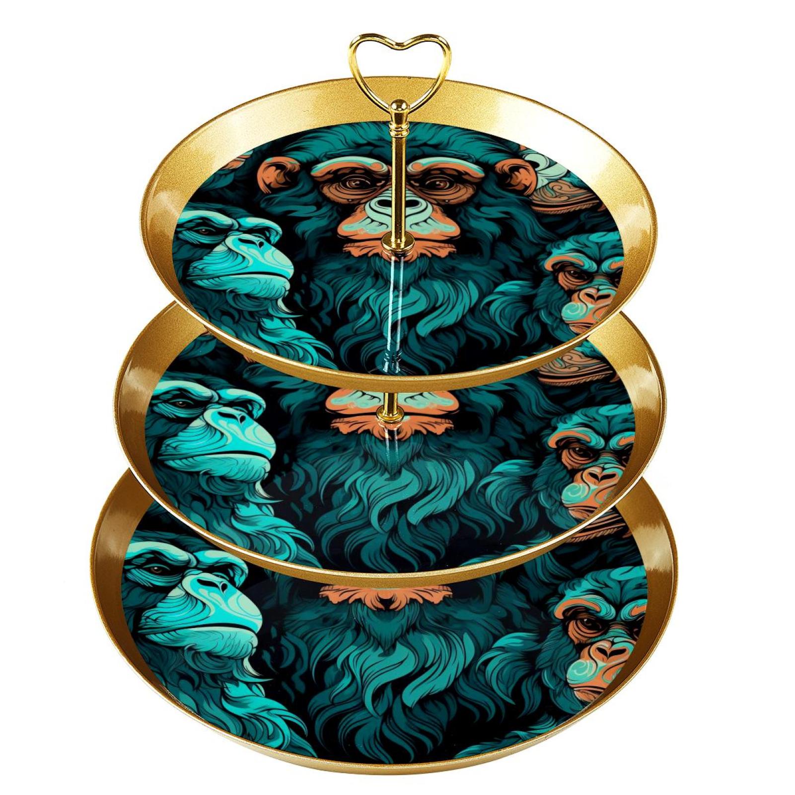 Monkey Elegant Plastic Dessert Stand with Iron Pillar | Decorative ...