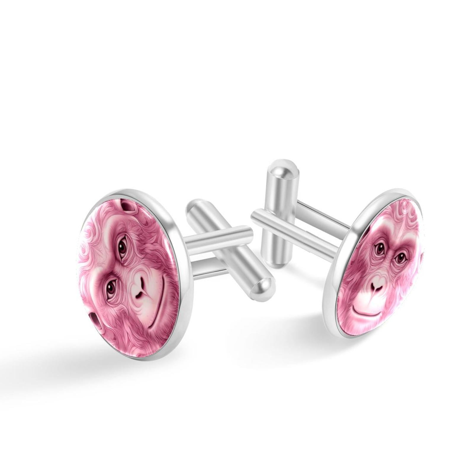 Monkey Elegant Silver Jewelry Cufflink Set for Formal Attire Made of ...