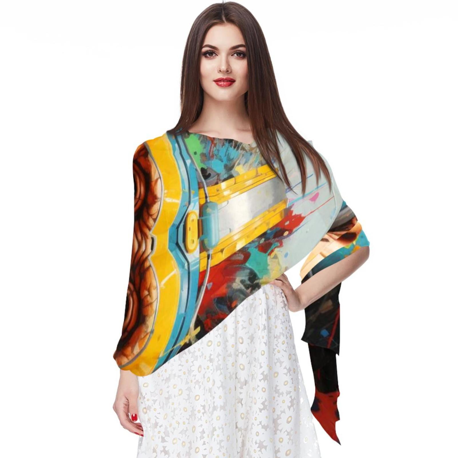 Monkey Elegant Translucent Chiffon Silk Scarf 180*73 - Light Breathable ...