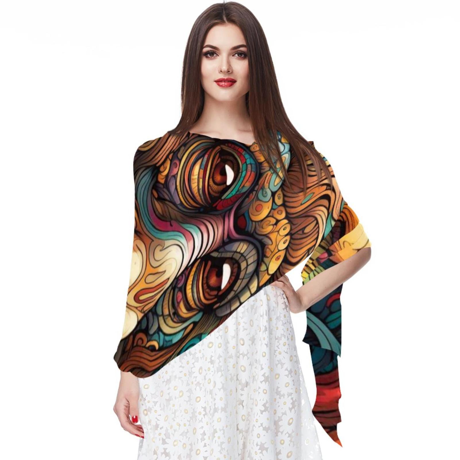 Monkey Elegant Translucent Chiffon Silk Scarf 180*73 - Light Breathable ...